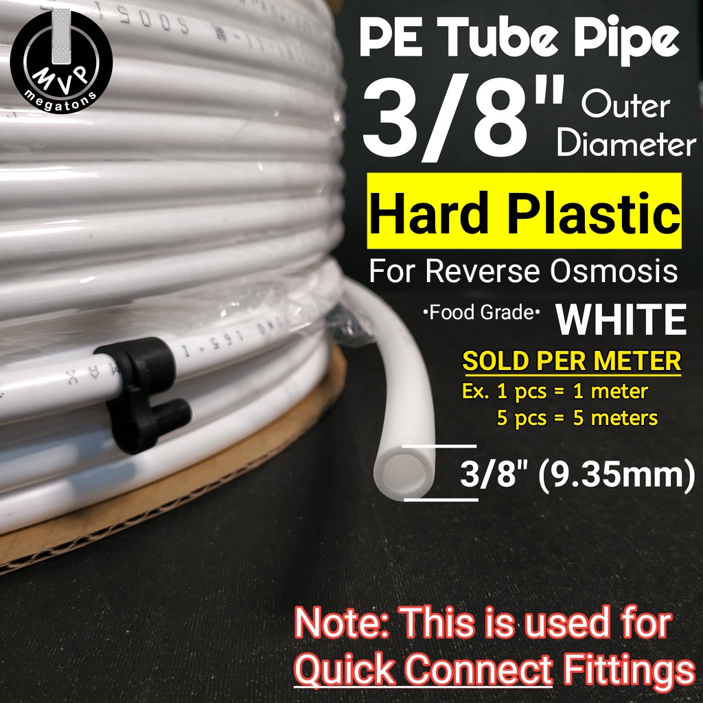PE Pipe Tube 3/8 inch Outer Diameter 9.53mm 1 METER for Reverse Osmosis ...