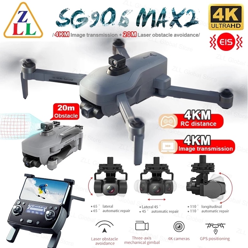 SG906 MAX 2 MAX2 Professional FPV 4K Camera Drone with 3-Axis Gimbal ...