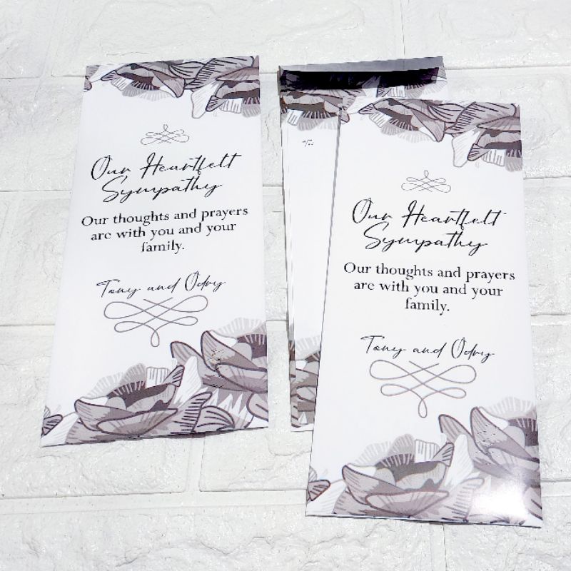 Personalized Condolence/Sympathy Check/Money Envelope | Shopee Philippines