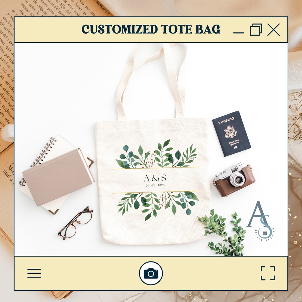 Customized Tote Bags | Wedding Favor Tote Bag | Shopee Philippines
