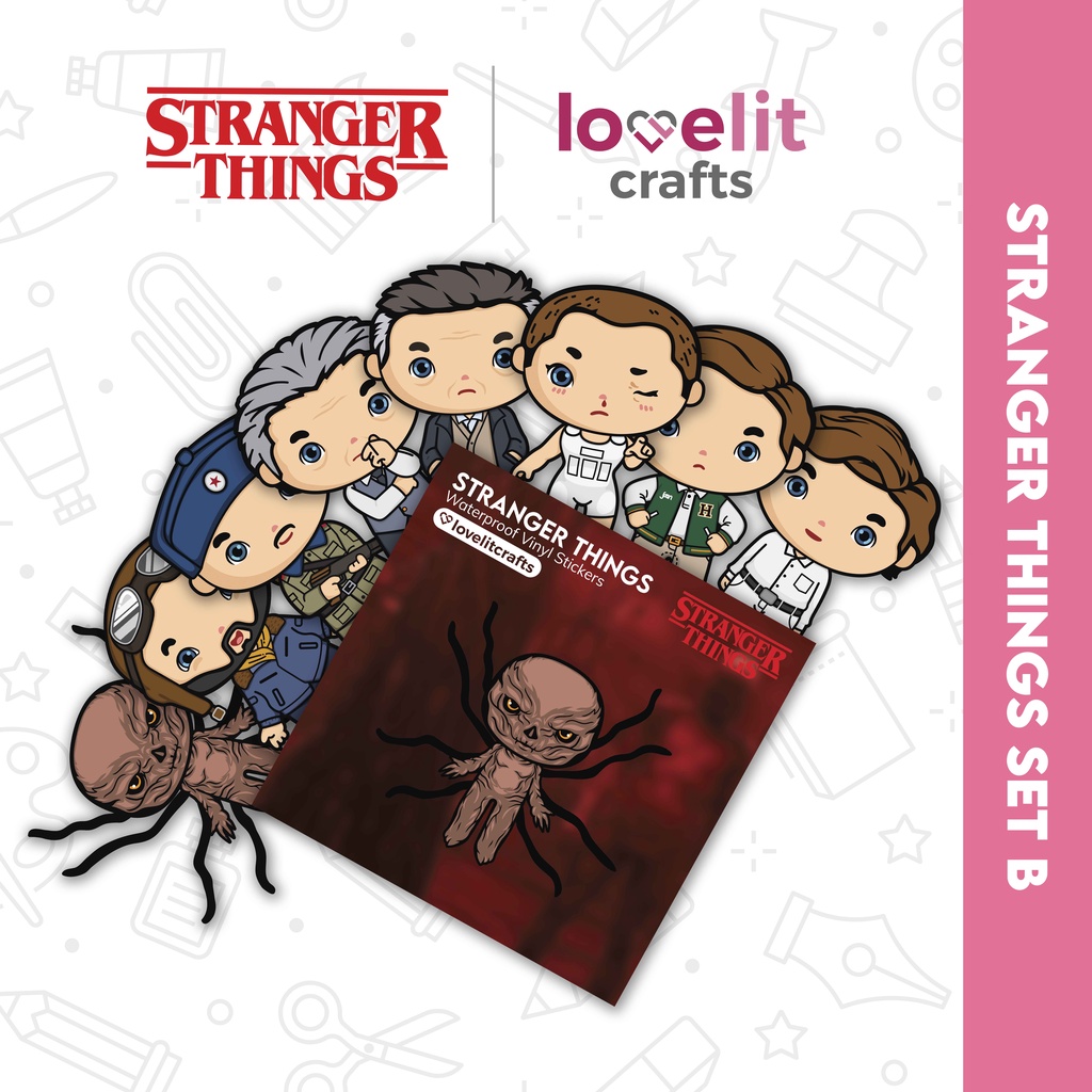 Stranger Things Sticker Set B | Stranger Things | Waterproof ...