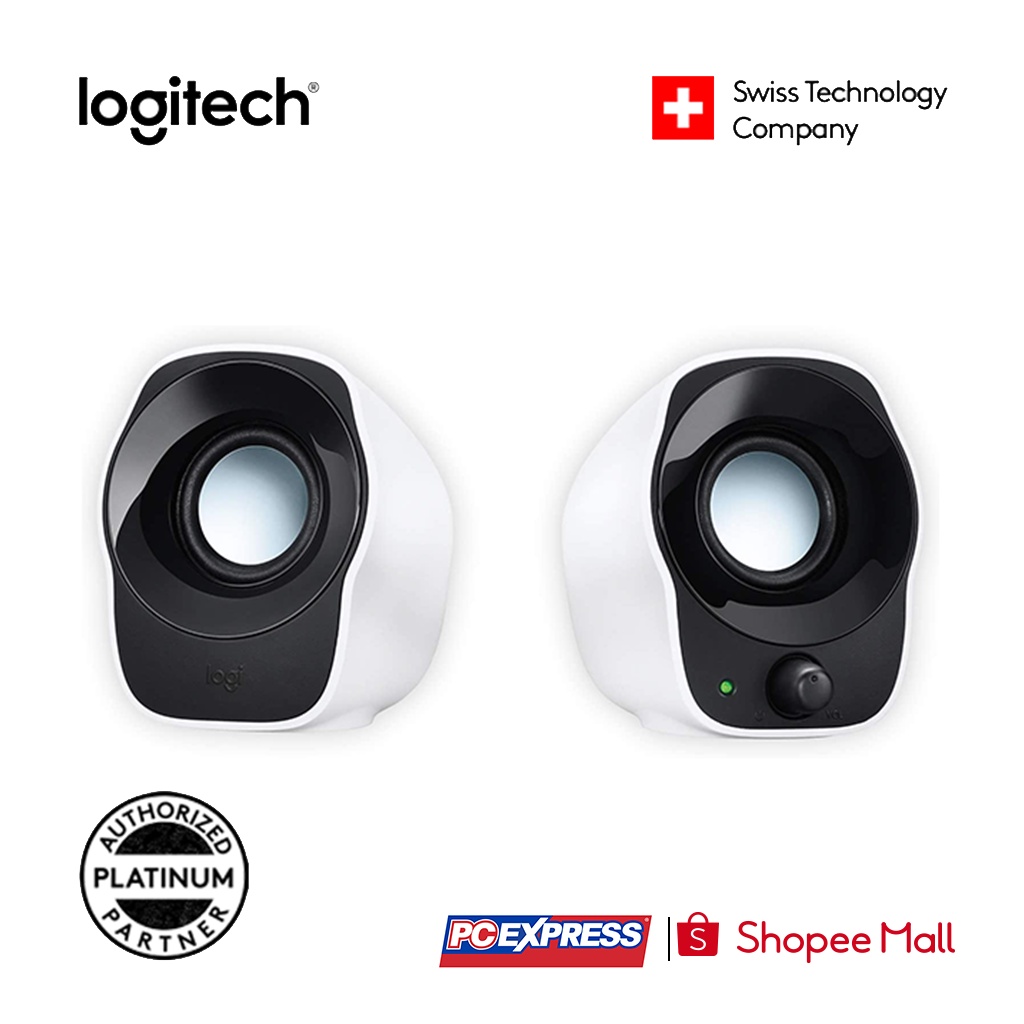 LOGITECH Z120 USB STEREO SPEAKERS WHITE/BLACK | Shopee Philippines