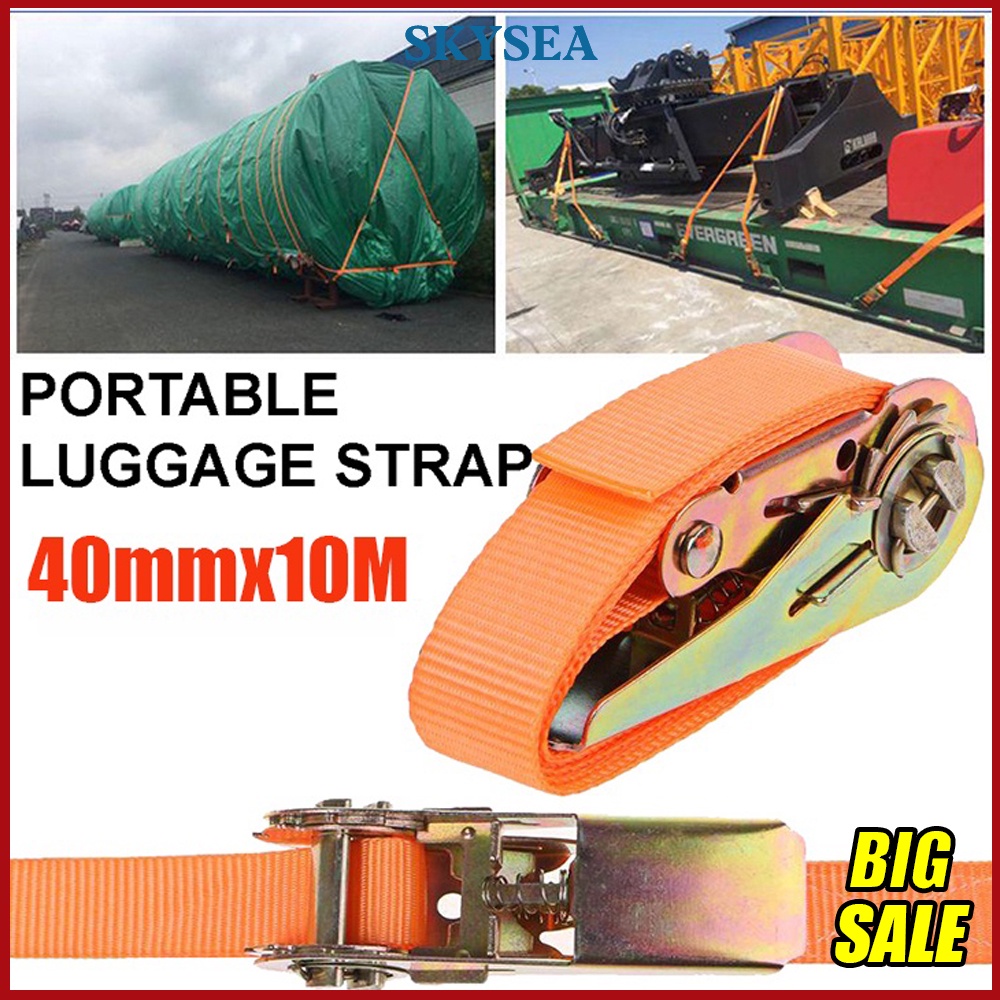 10M*4cm 5T Heavy Duty Tie Down Cargo Strap Luggage Lashing Strong ...