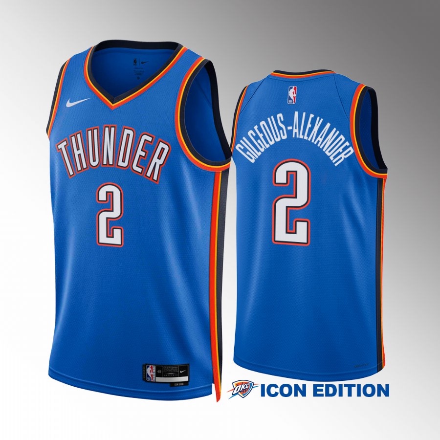2022-23 New Oklahoma City Thunder Number 2 Shai Gilgeous Alexander ...