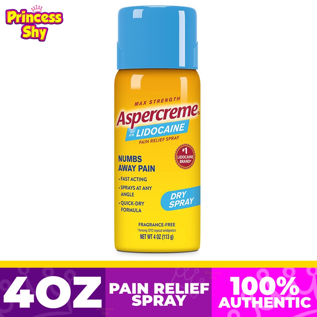Aspercreme Pain Relief Dry Spray Max Strength Odor Free 4 oz 113g ...