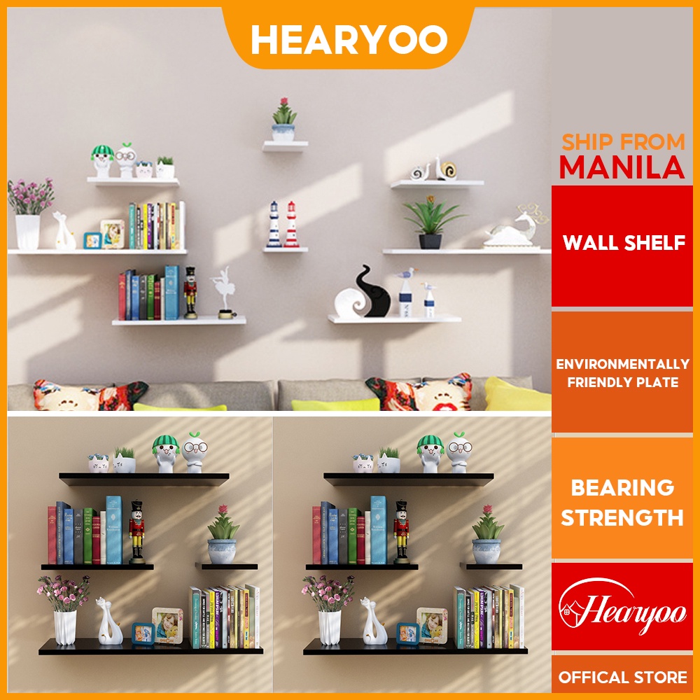 Hearyoo 3pcs 4pcs Set Floating Wall Shelf Bookshelf Display Wall