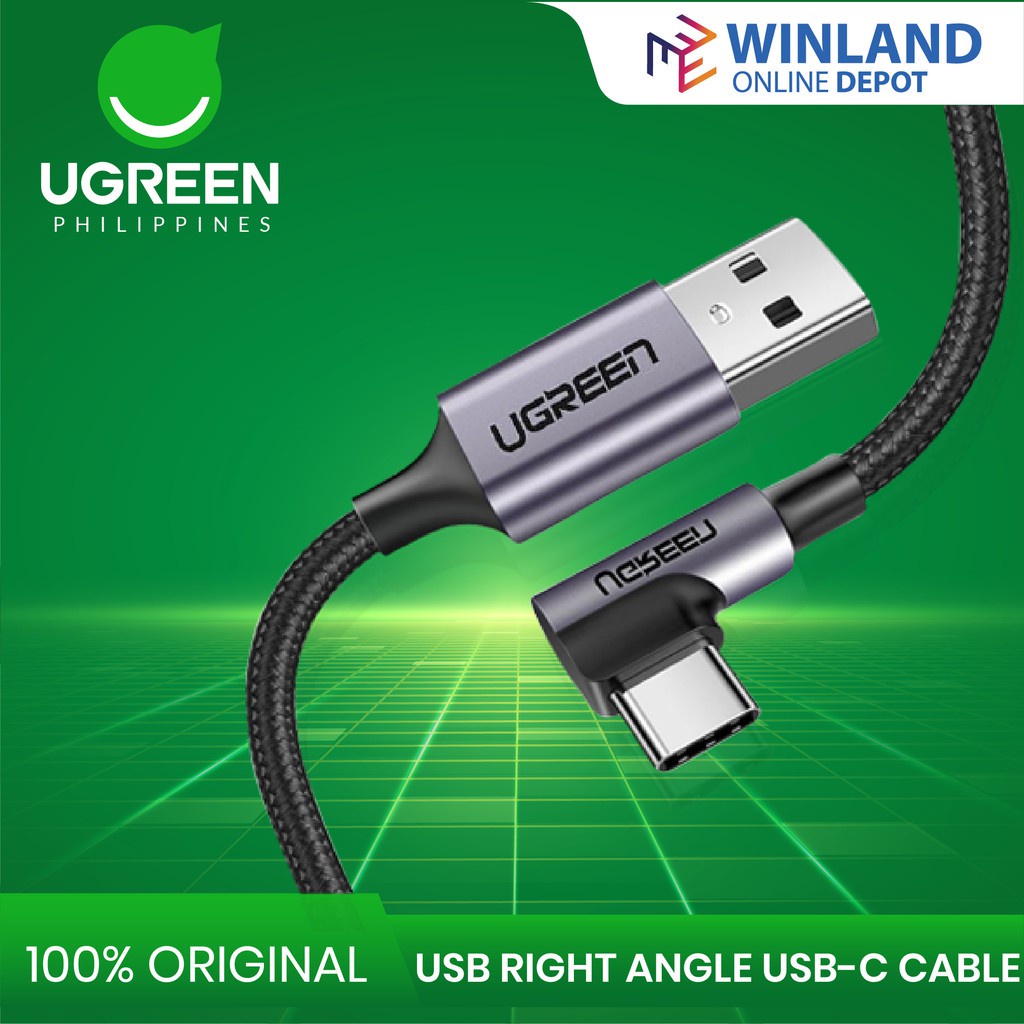 UGREEN by Winland Angled USB AM to USB type C Cable Right Angle 90 ...