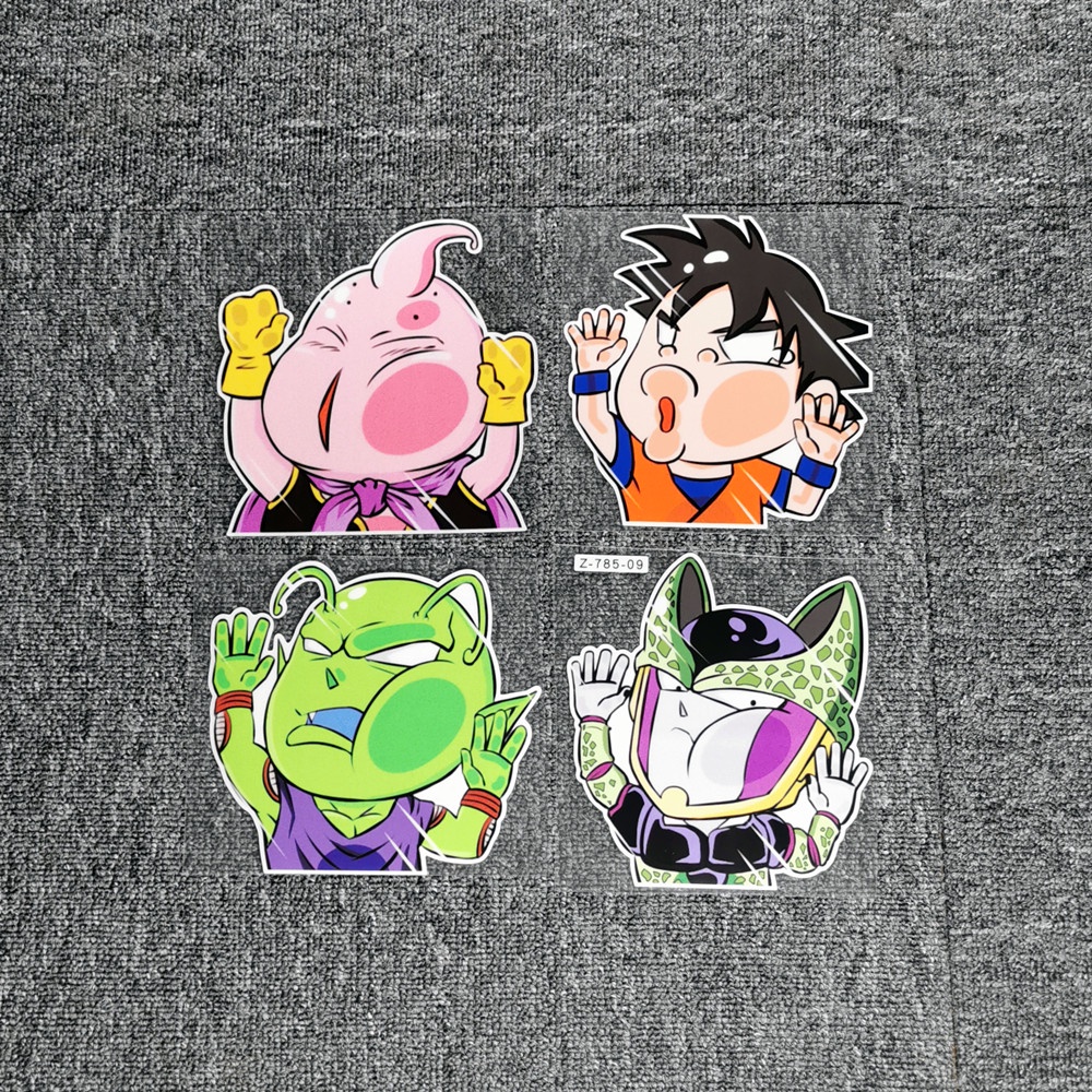 Car Stickers Dragon Ball Z Super Saiyan Son Goku Kuririn Vegeta Piccolo ...