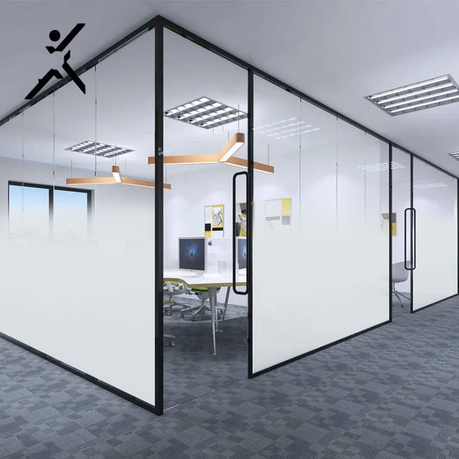Gradient Glass Film Office Door Partition Sticker Decorative One-Way ...