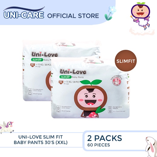 UniLove Slim Fit Baby Pants 30's (XX-Large) Pack of 2 | Shopee Philippines