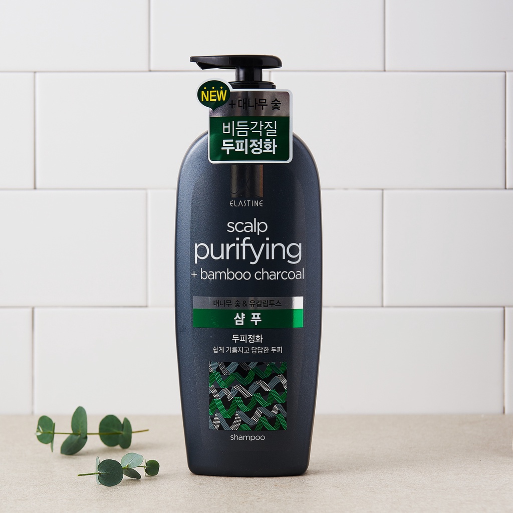 Elastine Scalp Purifying Bamboo Charcoal Shampoo 680ml | Shopee Philippines