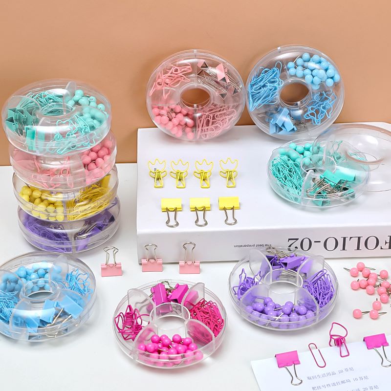 100Pcs Folders Metal Paper Clips Convenient Fixing Cat Heart Document ...