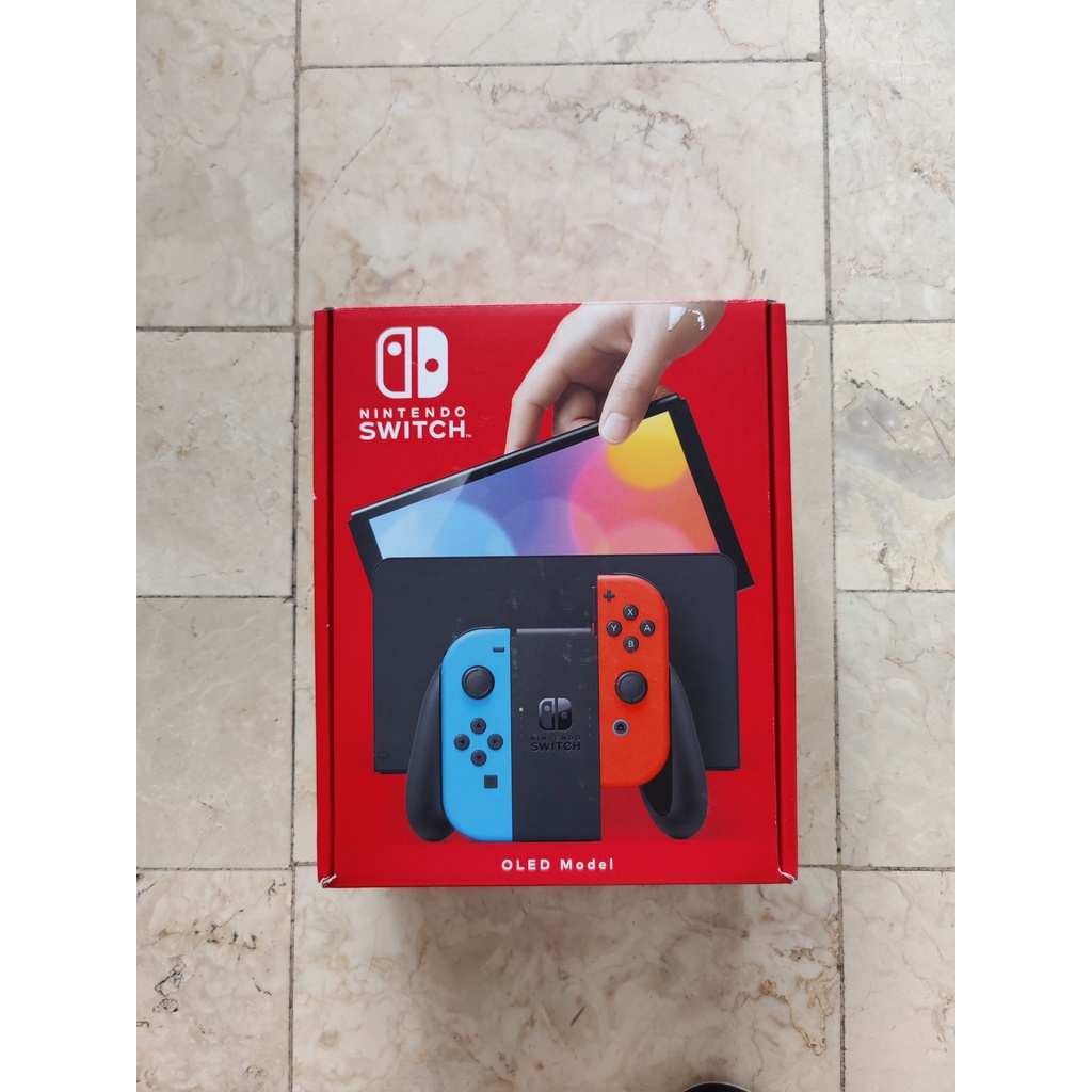 Nintendo Switch OLED Console Neon Red and Blue or White (Pre-Owned ...