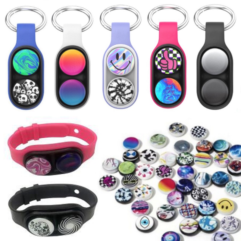 PopPuck Hand Spinner Series Elastic Pop Puck Magnet Toys Colorful ...