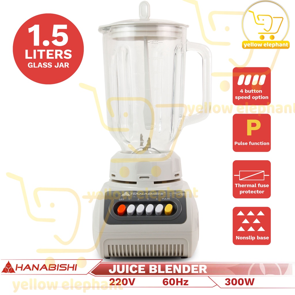 Hanabishi Juice Blender 1.5Liters (300W) | Shopee Philippines
