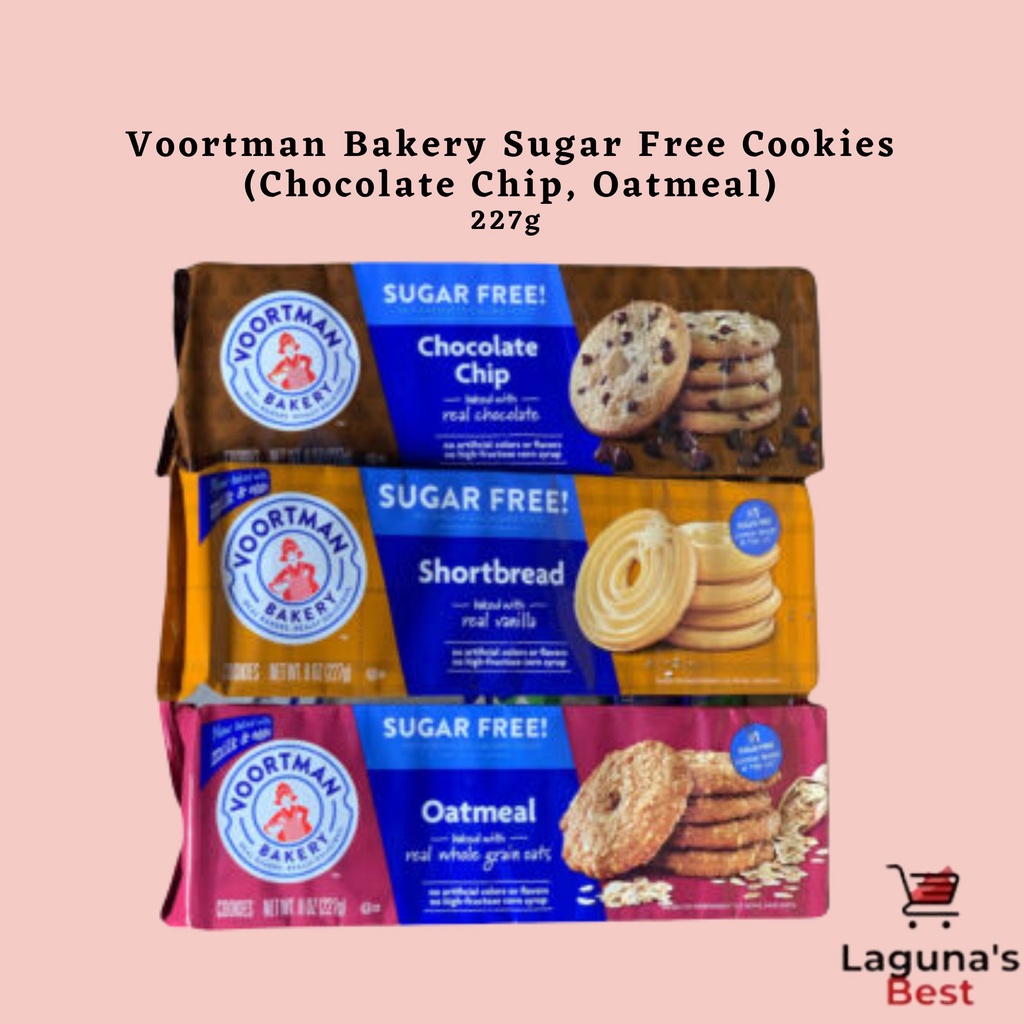 Voortman Bakery Sugar Free Cookies (Chocolate Chip, Oatmeal) 227g ...