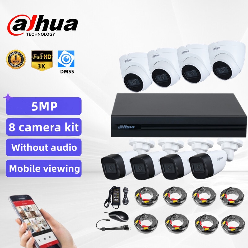 Dahua CCTV 5MP Camera Kit 4/8 CH CCTV Kit 3K HD 2MP Camera DVR Complete CCTV Package dahua ...