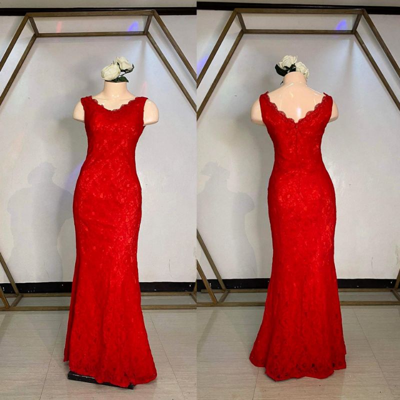 elegant red long gown | Shopee Philippines
