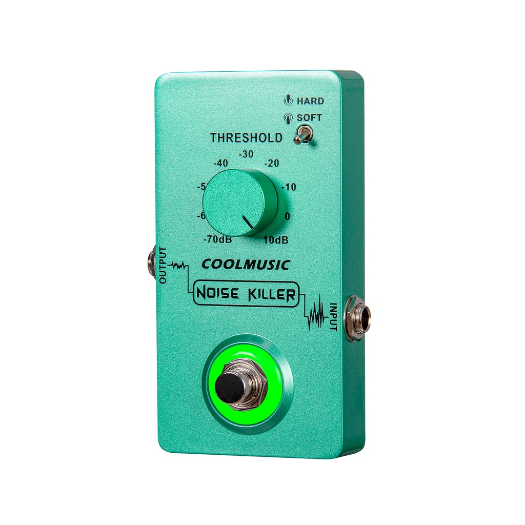 COOLMUSIC Compressor Effect Pedal True Bypass Guitar Effect Pedals with 4 Rotating Knobs and ...