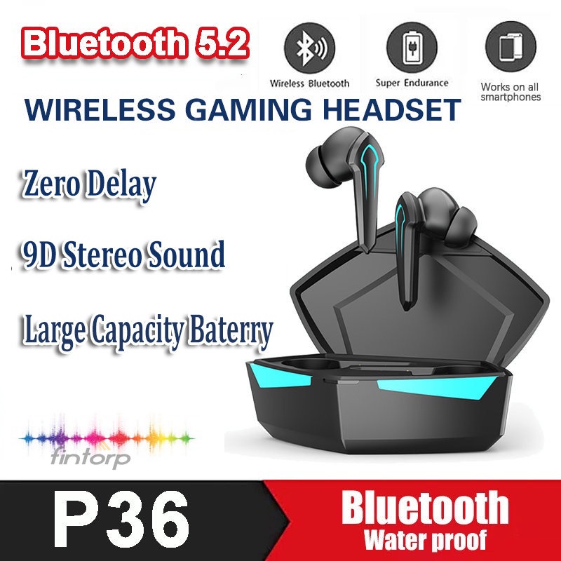 P36 Wireless Gaming Headset Low Latency Noise Canceling Bluetooth 5 2