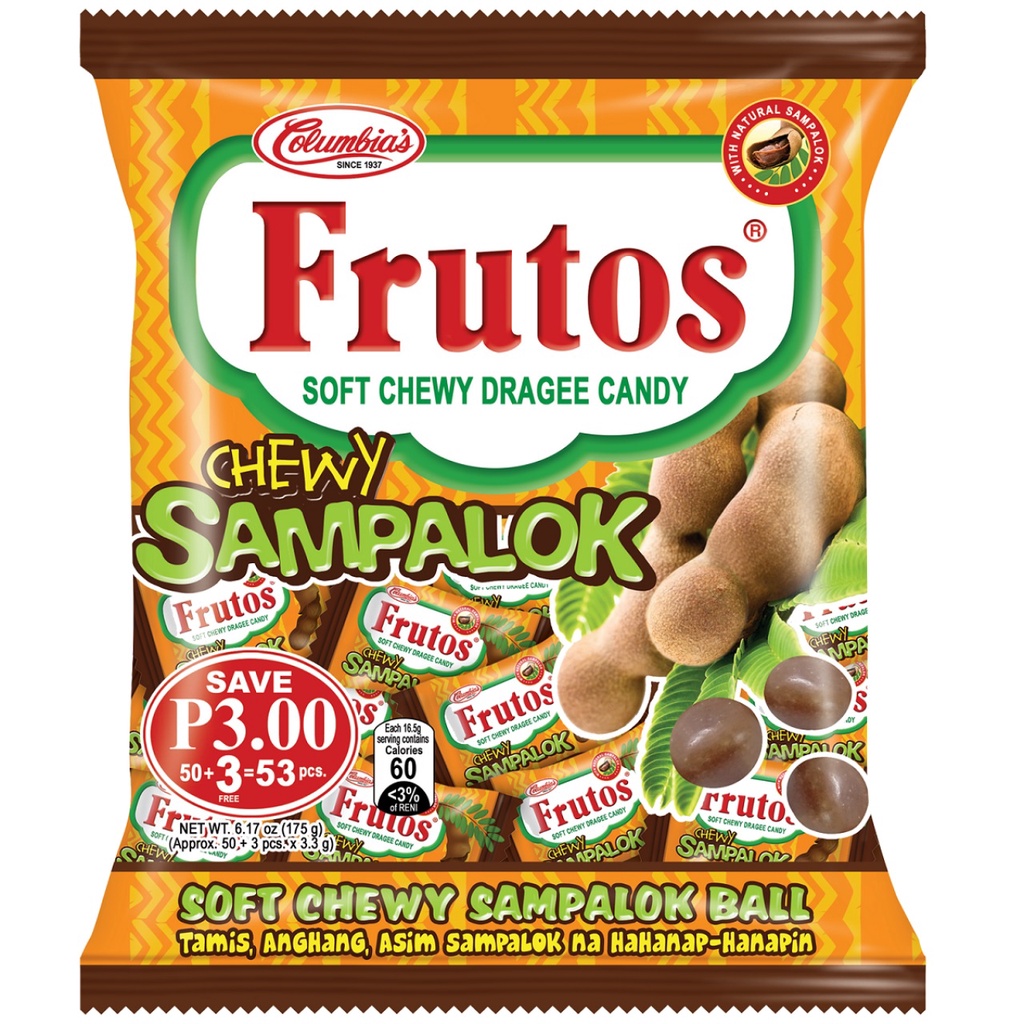 Frutos Soft Chewy Sampalok Candy 50+3s | Shopee Philippines