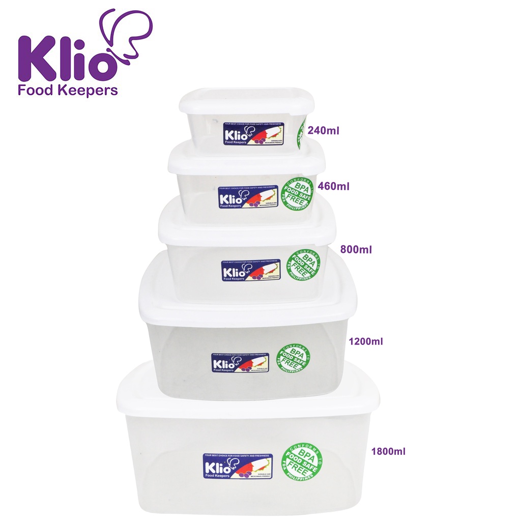 KLIO by Winland Square Stackable Food Keeper Kitchenware Container ...
