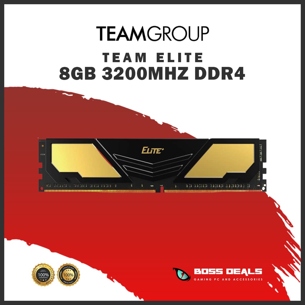 TEAM ELITE PLUS 8GB 3200MHZ DDR4 RAM SINGLE DESKTOP MEMORY | Shopee ...