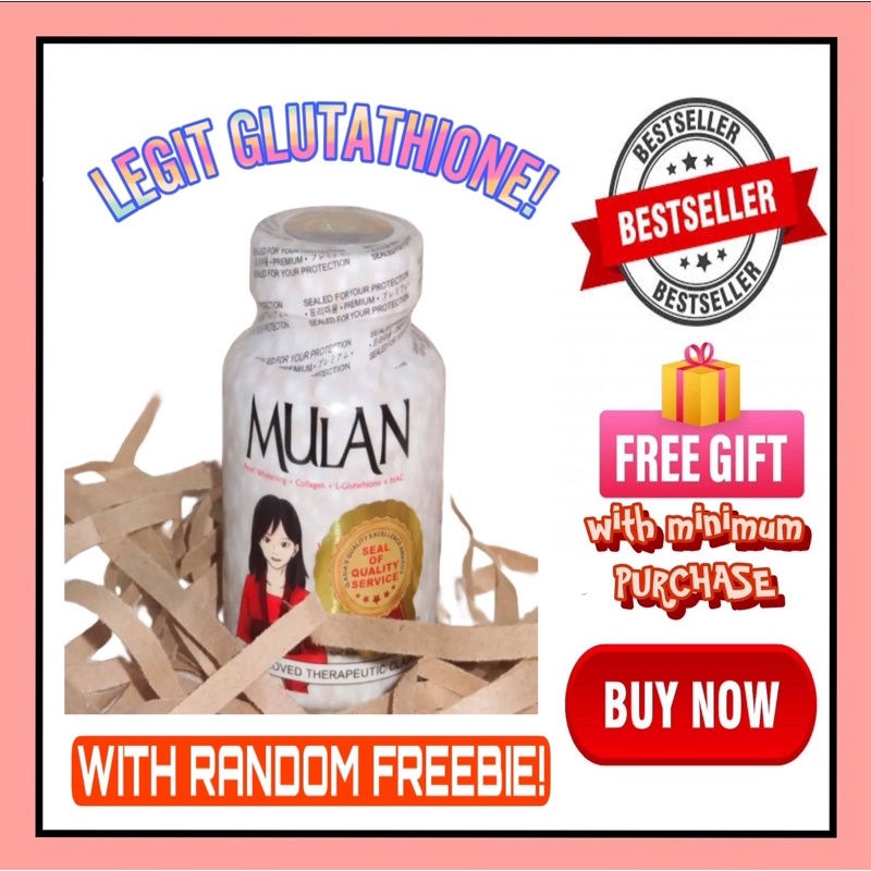 MULAN 4 in 1 Pearl Whitening, Collagen, Glutathione and NAC 60 Capsules ...