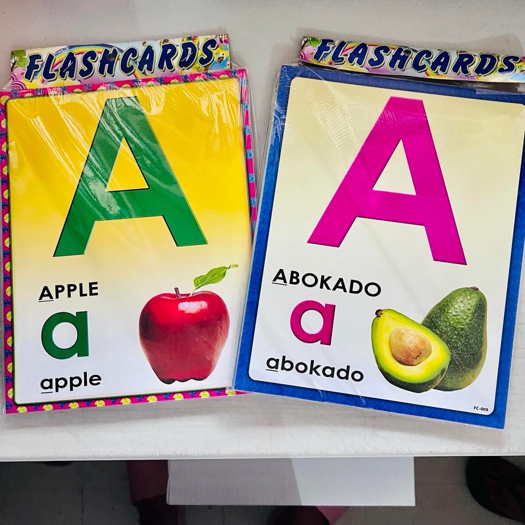 ALPHABET FLASH CARDS JUMBO (A4 Size) ENGLISH/FILIPINO (SOLD PER PACK) | Shopee Philippines