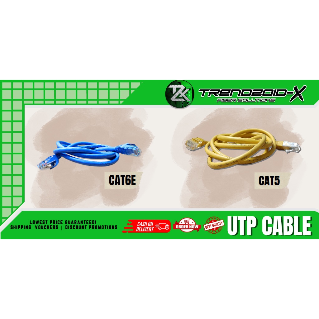 UTP CABLE CAT6E / CAT5 1.5 METER | TRENDZOID - X FIBER SOLUTIONS ...