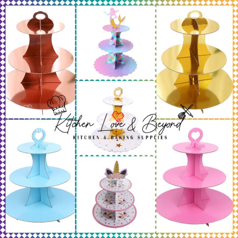 3 Tier Cupcake Dessert Cardboard Stand | Shopee Philippines