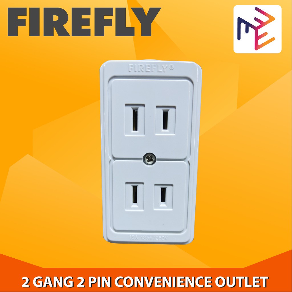 FIREFLY by Winland 2 Gang 2 Pin Convenience Outlet FEDOU202 | Shopee ...