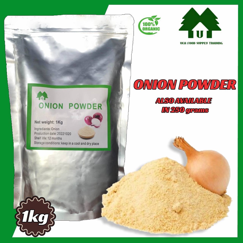 Onion powder 1kg / 250g (Condiments) with already ZIPLOCK | Shopee ...