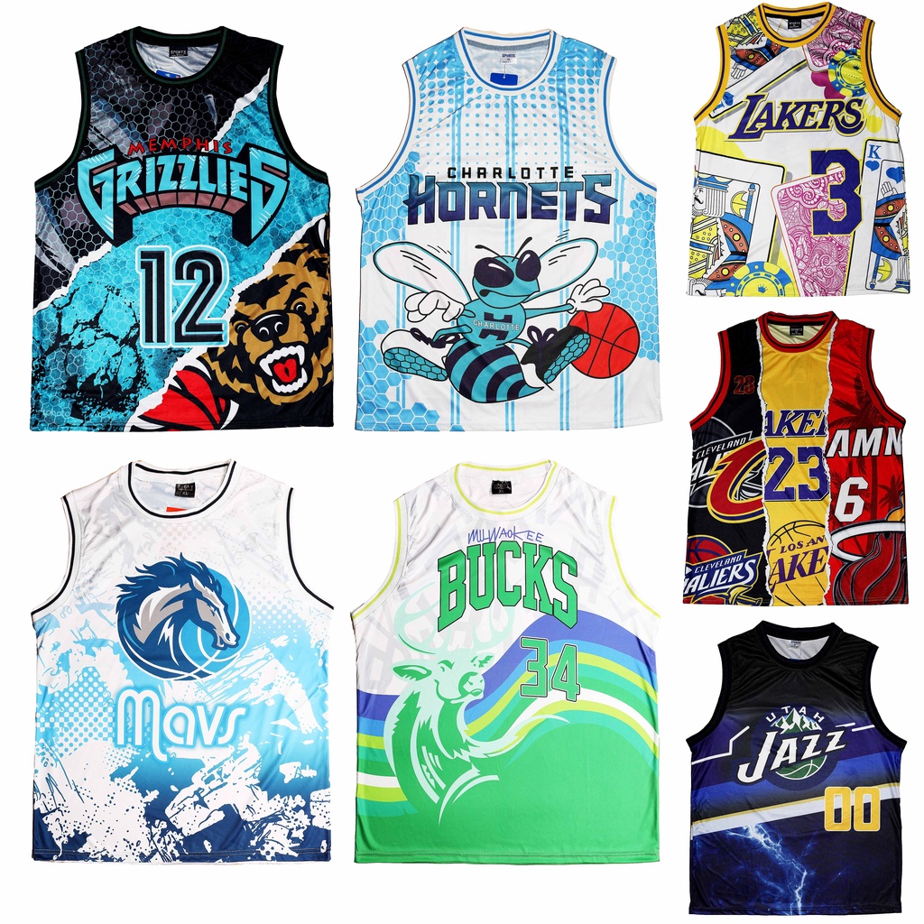 NBA Basketball Jersey for Men Printed Full Sublimation Sando Shirt ...