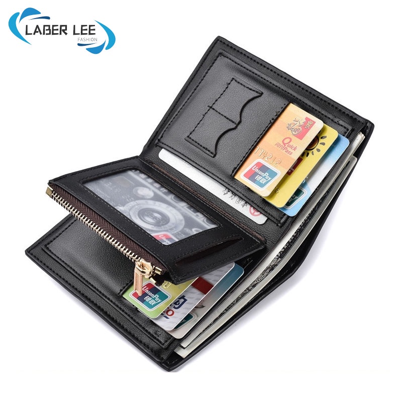 Laber Lee Card Holder Wallet Men Short Pu Leather | Shopee Philippines
