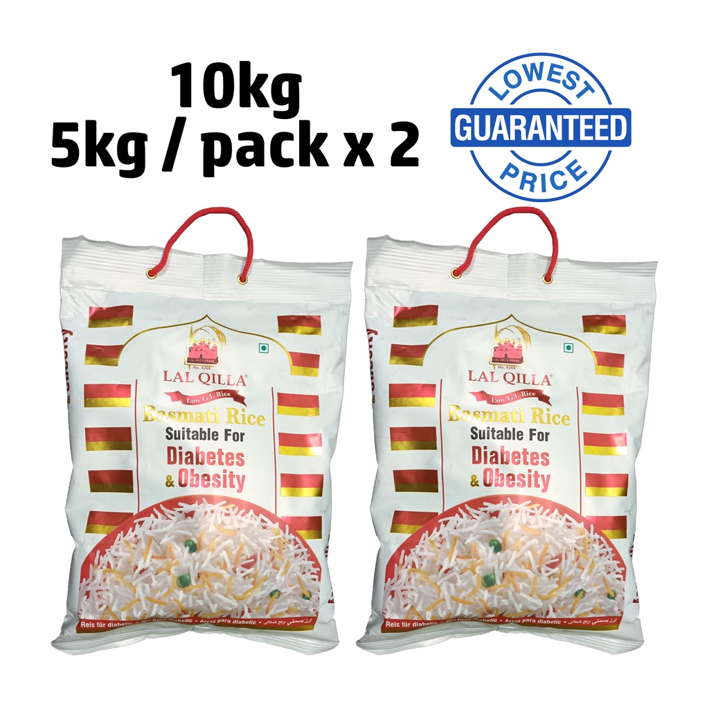 10KG Lal Qilla Basmati Rice (Suitable for Diabetes & Obesity) | Shopee ...