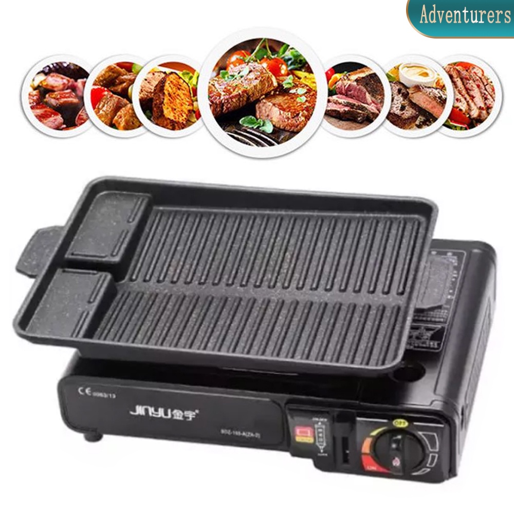 Adventurers 2in1Set Korean Griller Pan Bbq Grill Non-Stick Pan ...