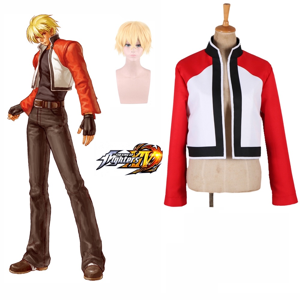 King of Fighters KOF Rock Howard Faux Leather Cosplay Costume Halloween ...