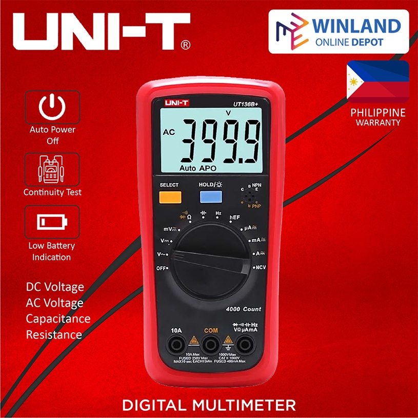 UNI-T by Winland UT136B+ Digital Multimeter Multi-meter Multitester ...