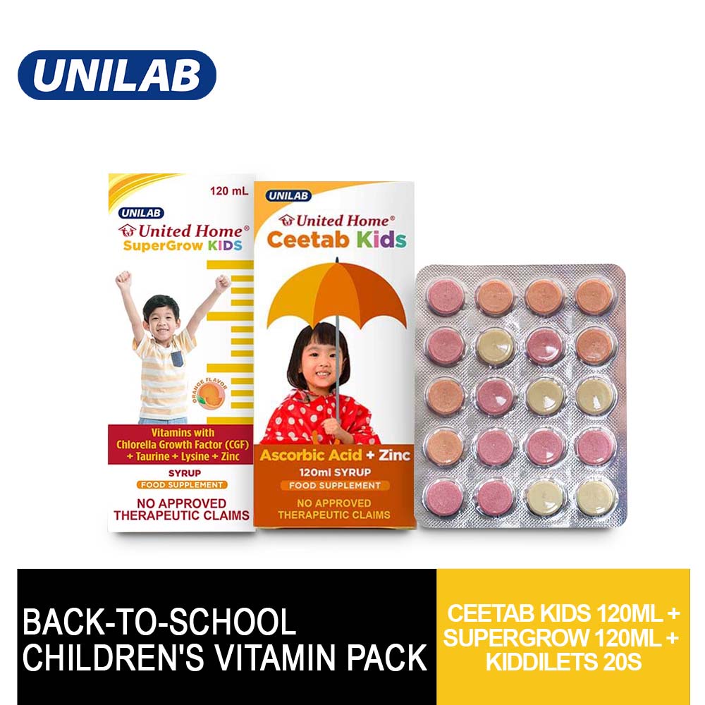 Back-to-School Children's Vitamin Pack: United Home Ceetab Kids 120mL ...