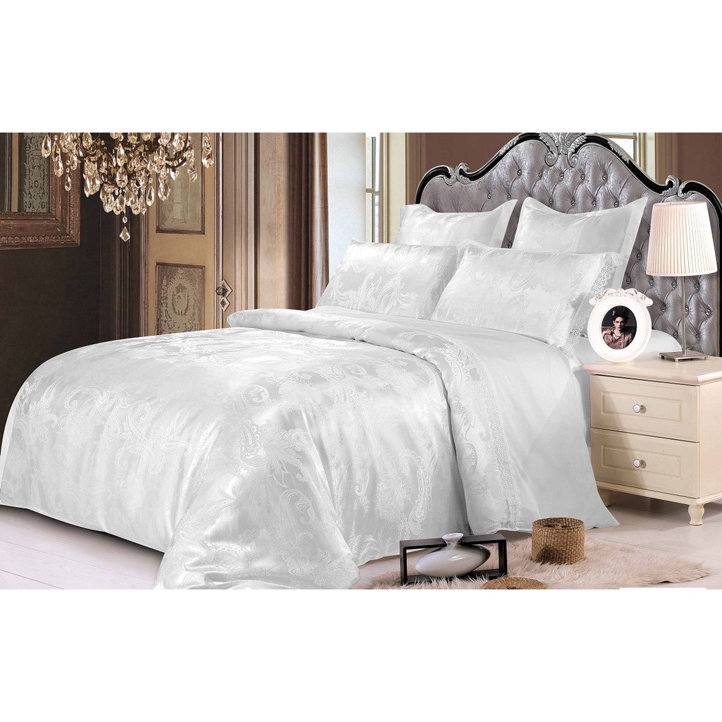 Quilt White Silk Blanket 180 x 220 cm (White Style) comforter bed blanket | Shopee Philippines