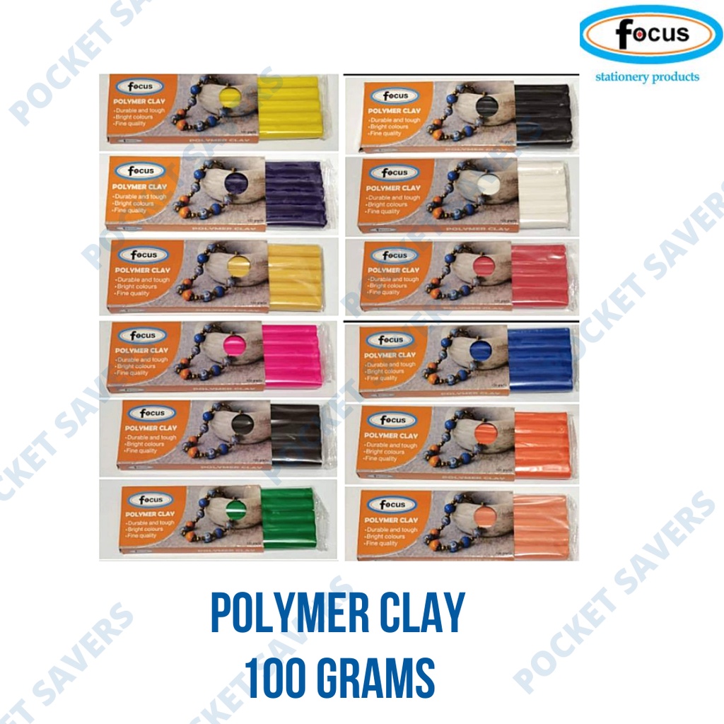 FOCUS Polymer Clay 100 grams (Oven-Bake Clay, Various Colors) | Shopee ...