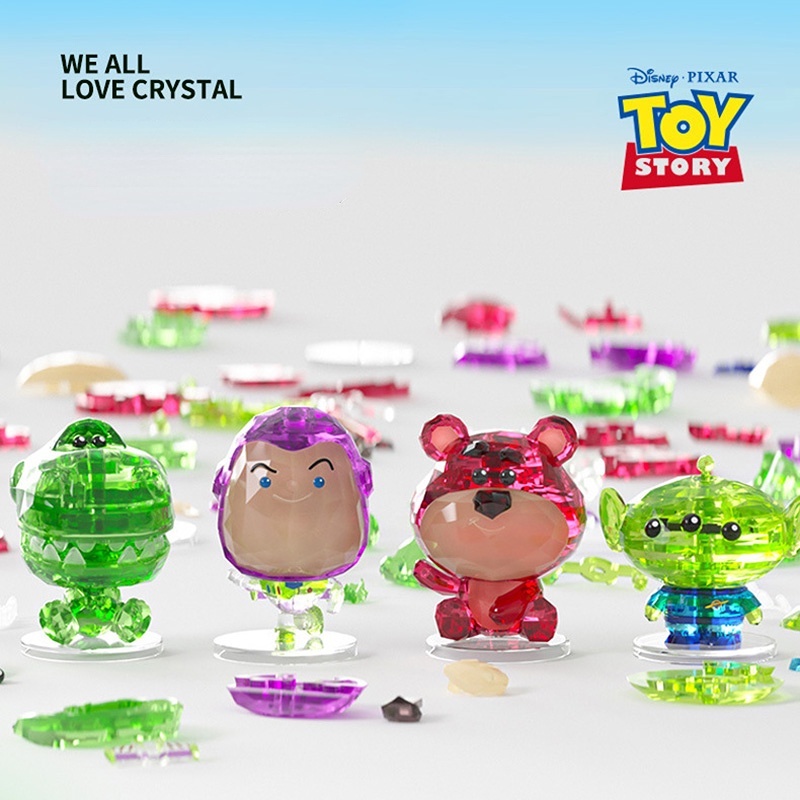 Disney Toy Story Lotso/alien/buzz Lightyear/rex Crystal Building Blocks ...