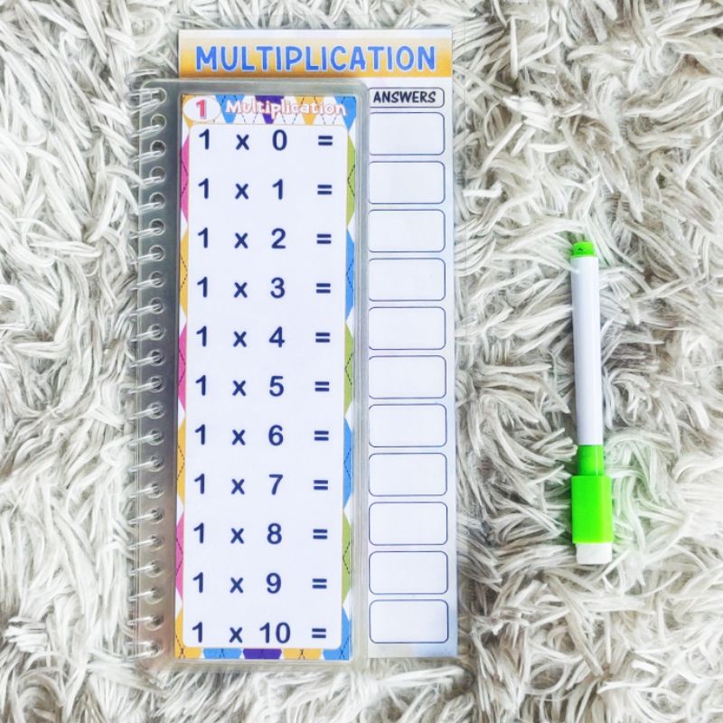Multiplication Table Booklet Flashcards 1-12 | Shopee Philippines