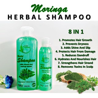 Moringa Herbal Shampoo by Pure Organic Hair Growth and Hair Thickener ...