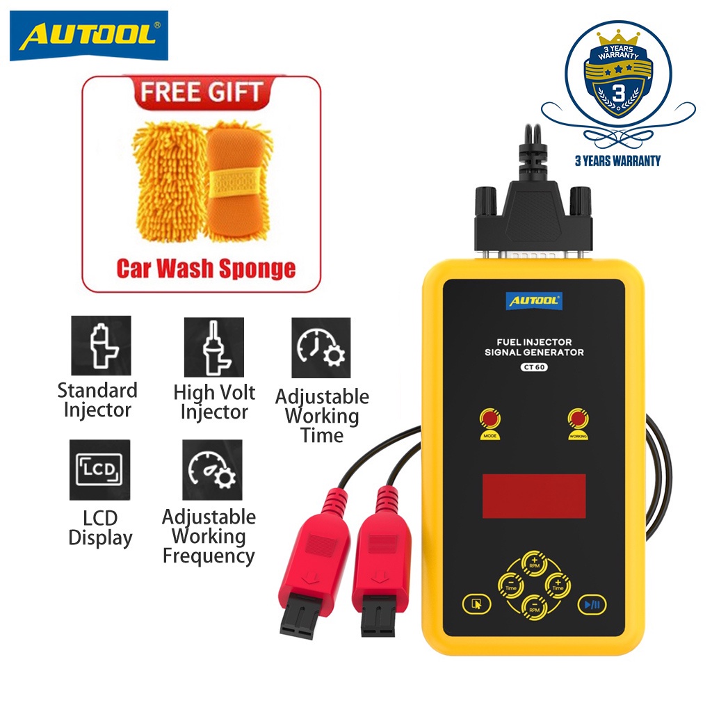 AUTOOL Automotive Injector Tester 12V Vehicle Signal Generator ...