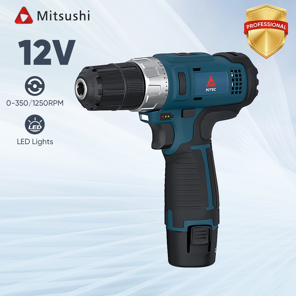 Mitec by Mitsushi MTC012 Professional Cordless Drill 12V Cordless Drill ...