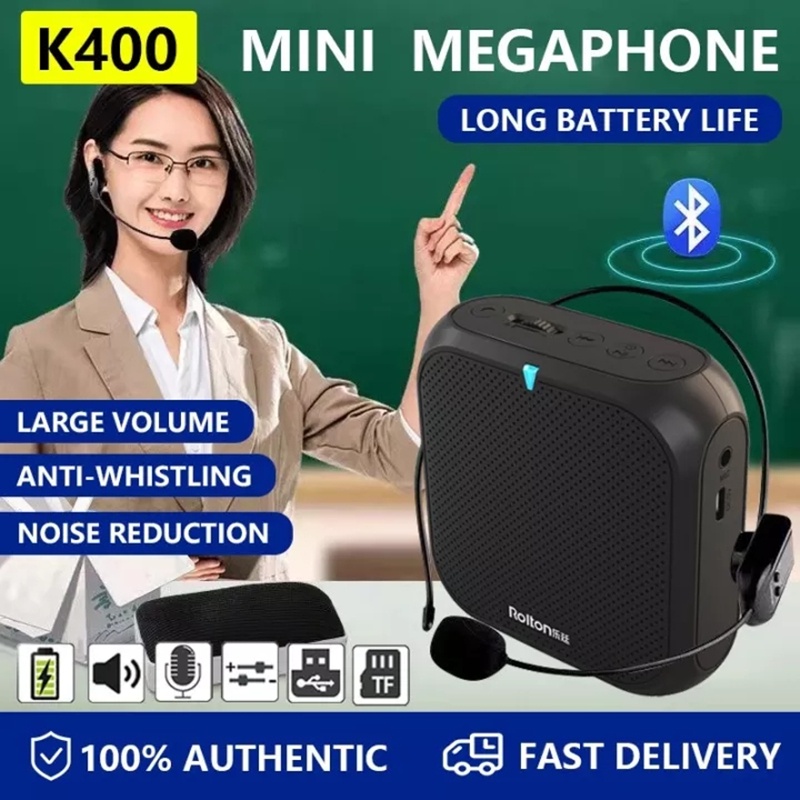 Portable Voice Amplifier with Wired Microphone Headset and Waistband ...
