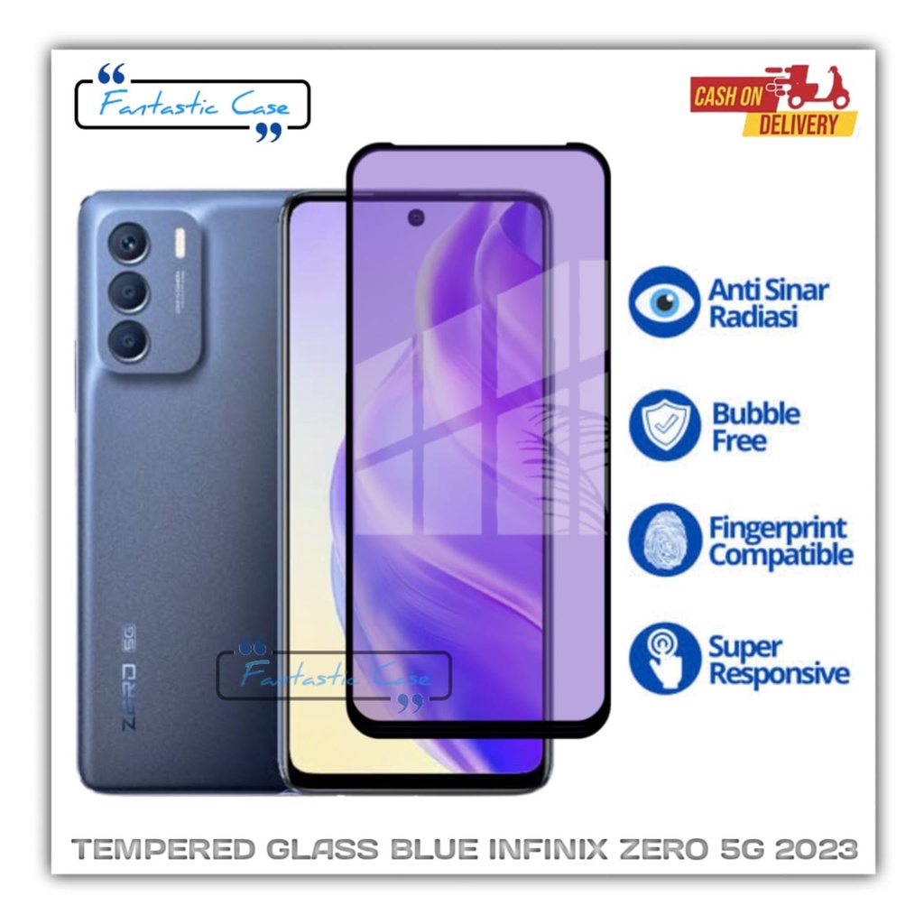 Tempered Glass Blue Infinix Zero 5G 2023 Anti-Scratch Blue Light Anti ...