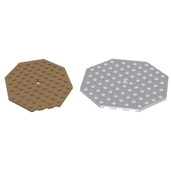 LEGO Part: Plate, Modified 10x10 Octagonal with Hole (sold per piece ...